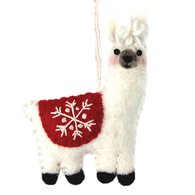 Snowflake Llama Ornament – The Red Owl