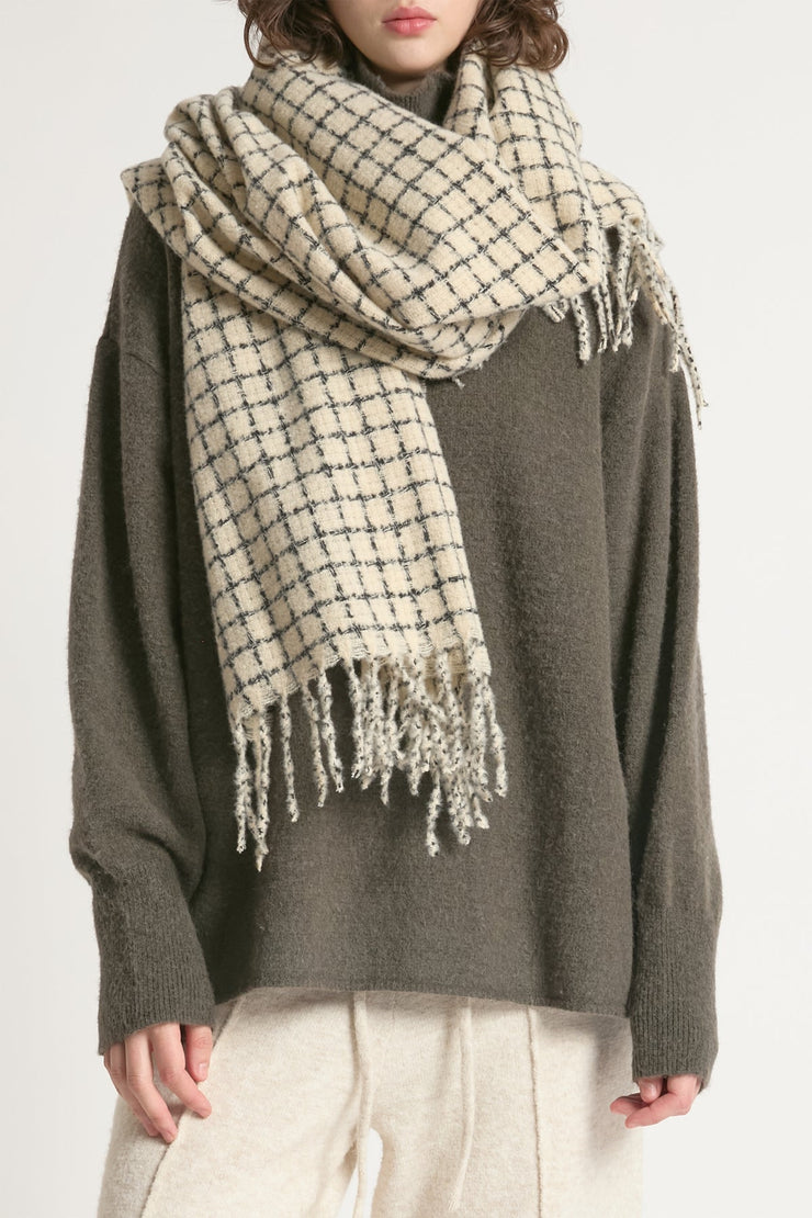 Cozy Windowpane Scarf – The Red Owl